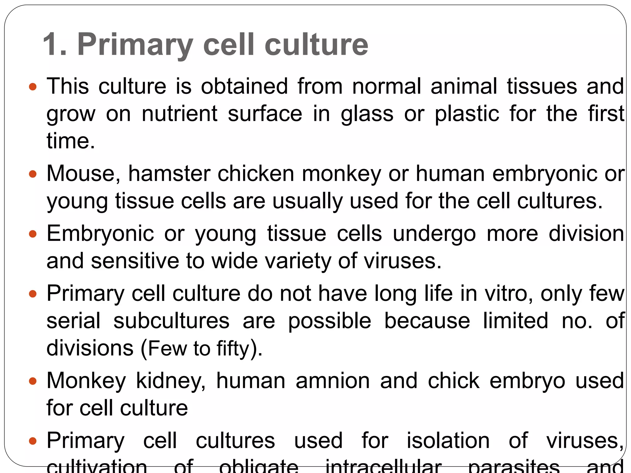 Isolation cultivation purification animal viruses | PPTX