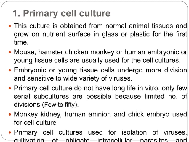 Isolation cultivation purification animal viruses | PPTX