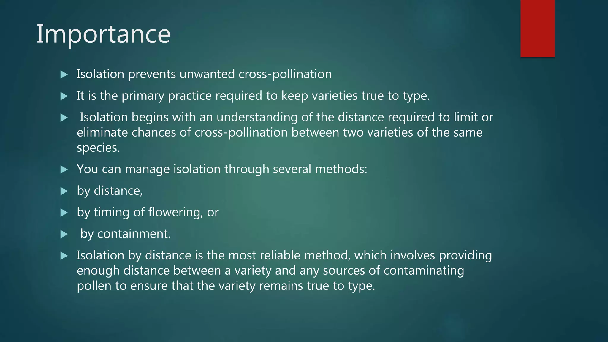 Isolation distance IN SEED PRODUCTION | PPTX