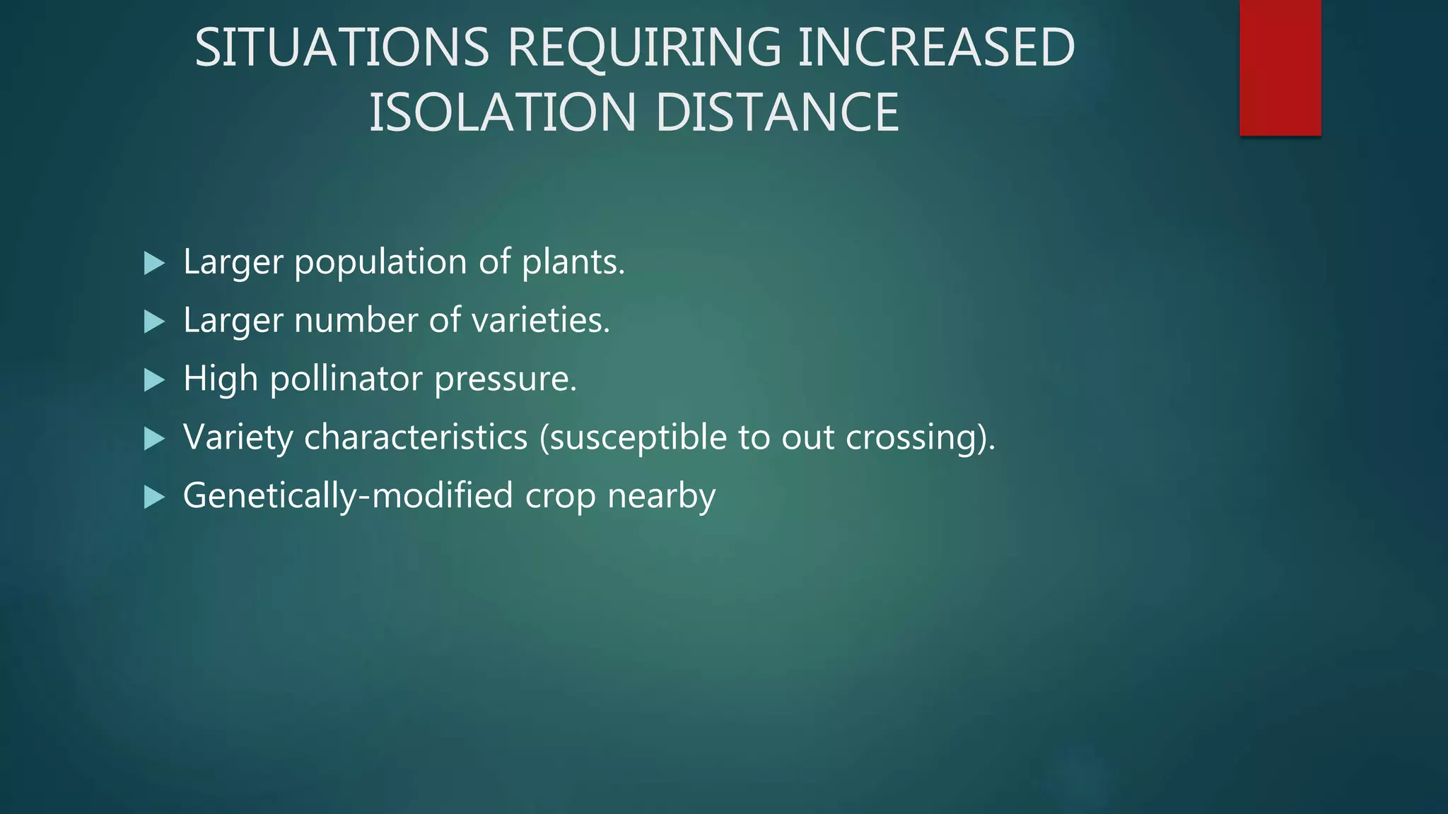 Isolation distance IN SEED PRODUCTION | PPTX