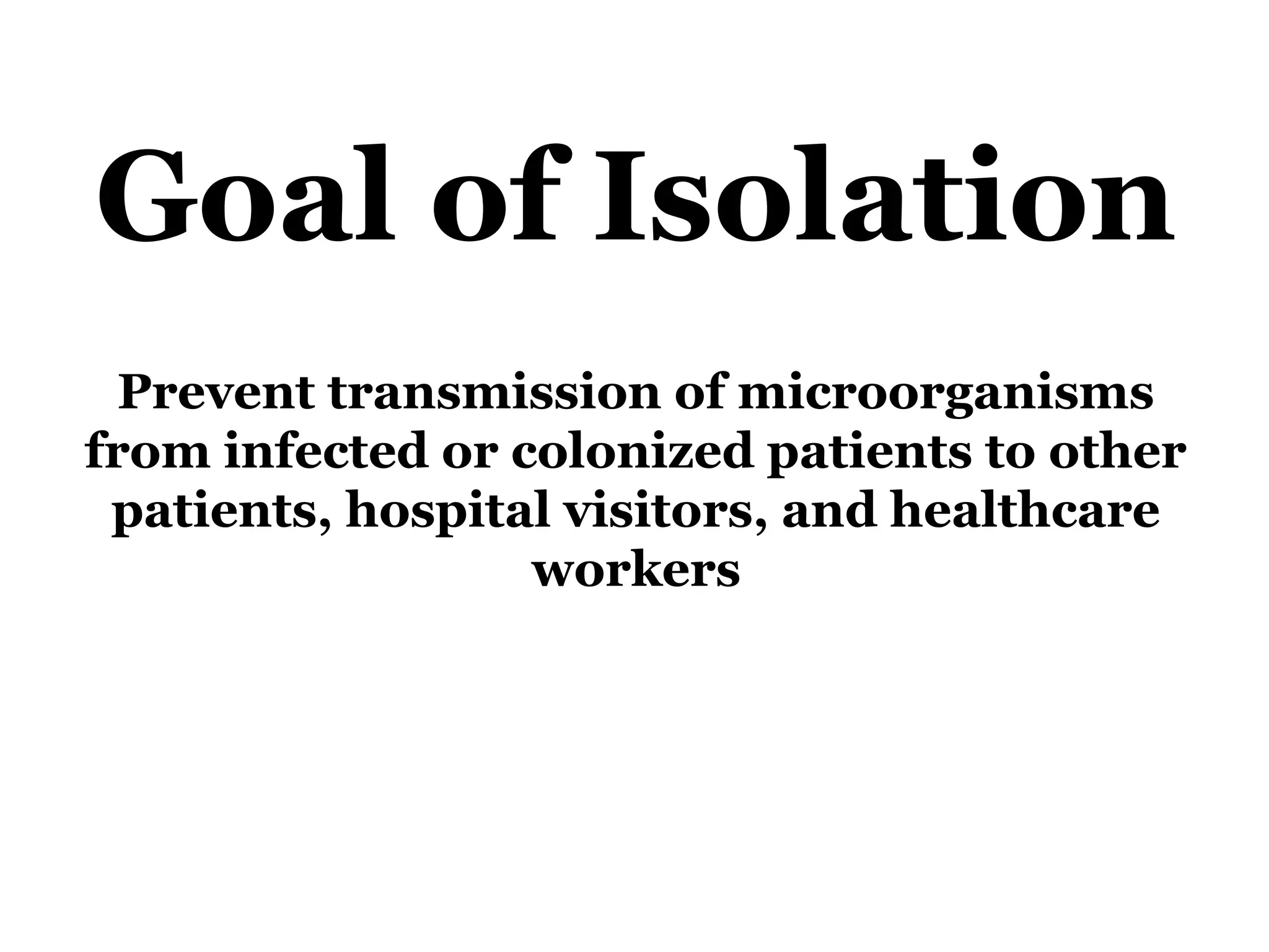 Isolation guidelines | PPT