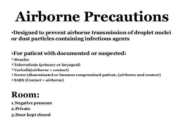Isolation guidelines