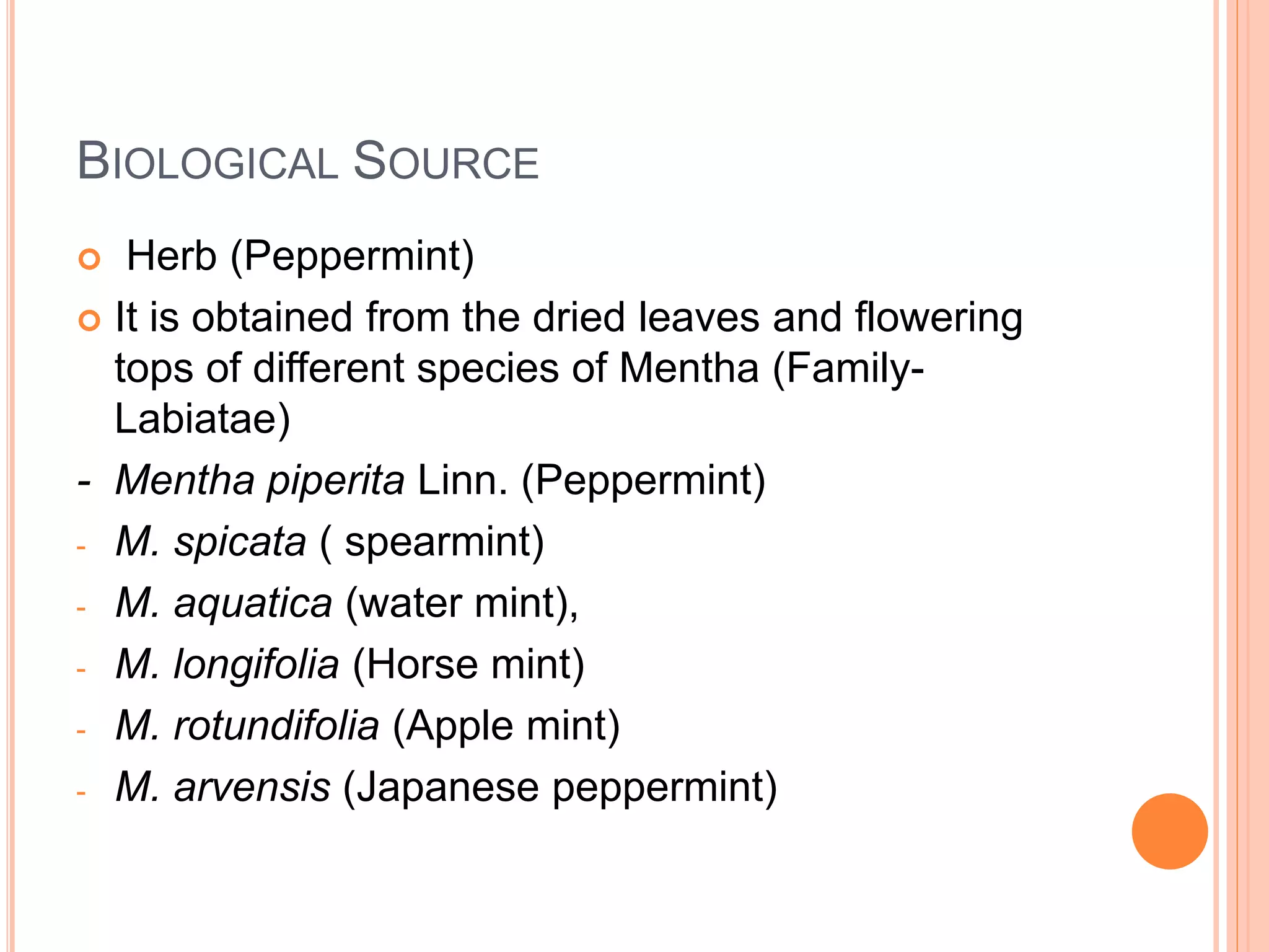 Isolation Identification and analysis of Menthol.pptx