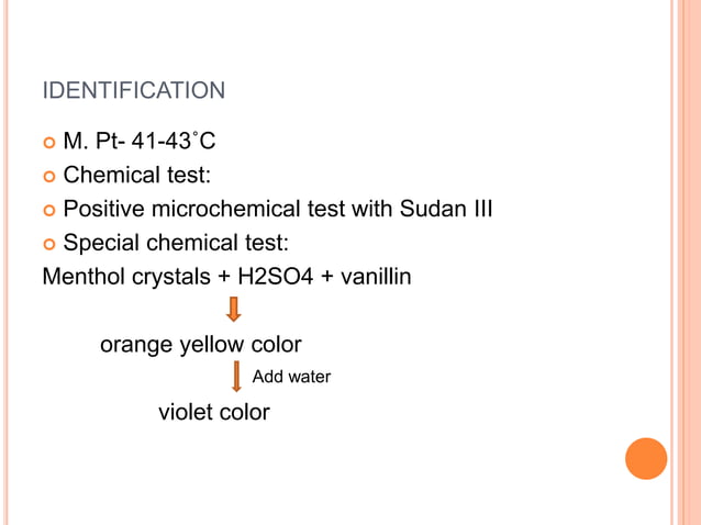 Isolation Identification and analysis of Menthol.pptx