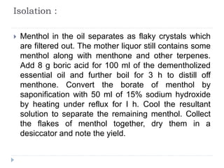 Isolation, identification and analysis of phytoconstituents | PPTX