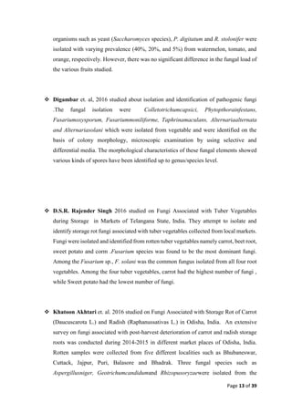 Isolation, identification and characterization of fungi from stored ...