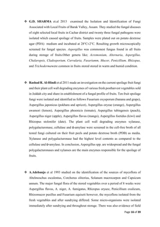 Isolation, identification and characterization of fungi from stored ...