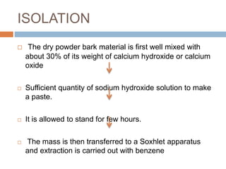 ISOLATION IDENTIFICATION of alkaloids atropine and quinine.pptx