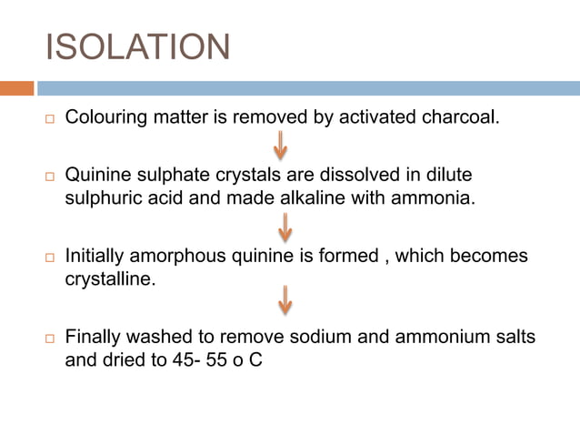 ISOLATION IDENTIFICATION of alkaloids atropine and quinine.pptx ...