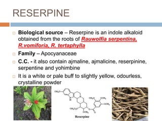 ISOLATION IDENTIFICATION of alkloids reserpine & caffine.pptx
