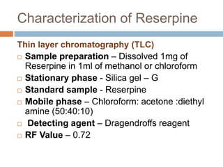 ISOLATION IDENTIFICATION of alkloids reserpine & caffine.pptx