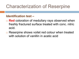 ISOLATION IDENTIFICATION of alkloids reserpine & caffine.pptx
