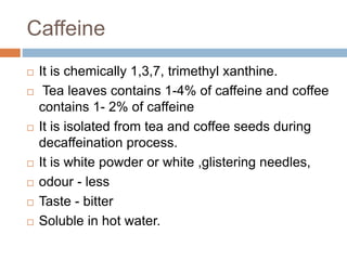 ISOLATION IDENTIFICATION of alkloids reserpine & caffine.pptx