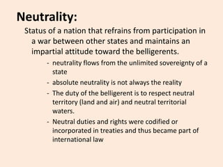 Isolationims and Neutrality | PPTX
