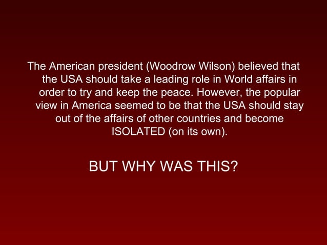Isolationism In The Usa After Ww1 613 | PPT