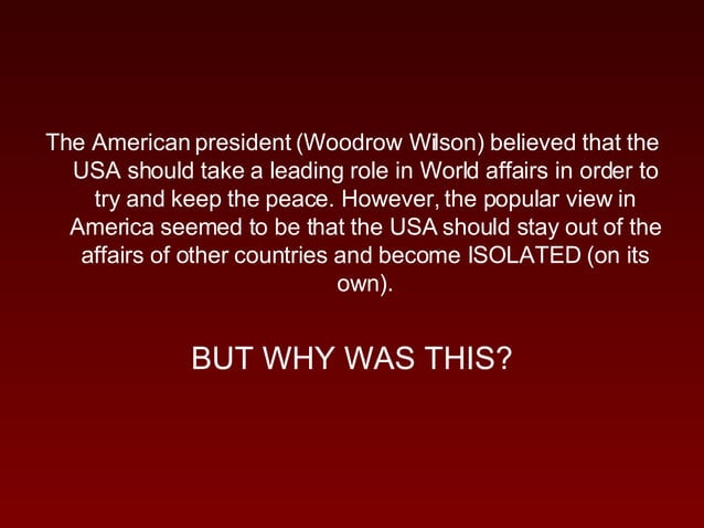 Isolationism in the USA after WW1 | PPT | Political Issues & policy ...