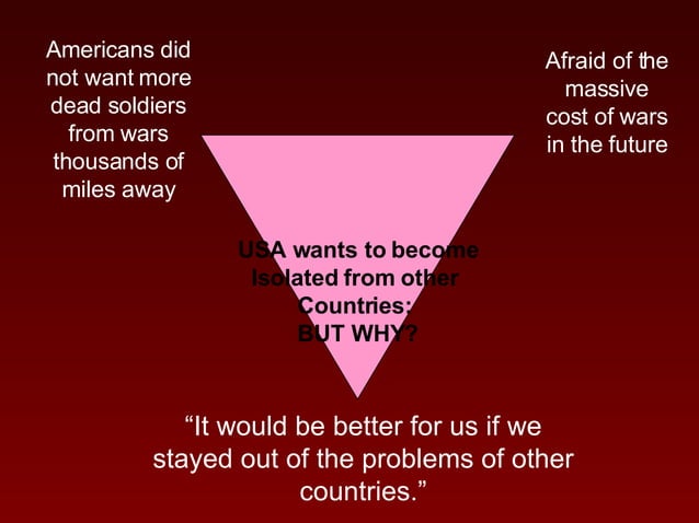 Isolationism in the USA after WW1 | PPT | Political Issues & policy ...