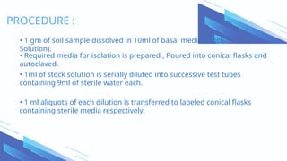 ISOLATION OF potential ALGAE FROM SOIL.pptx