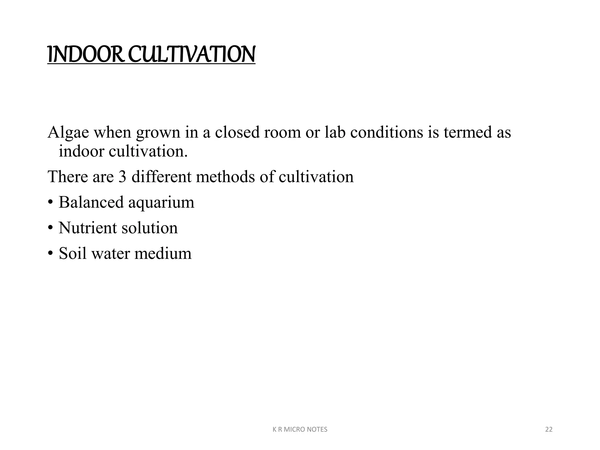 ISOLATION OF ALGAE (INDOOR) AND PHOTOBIOREACTOR K R.ppt