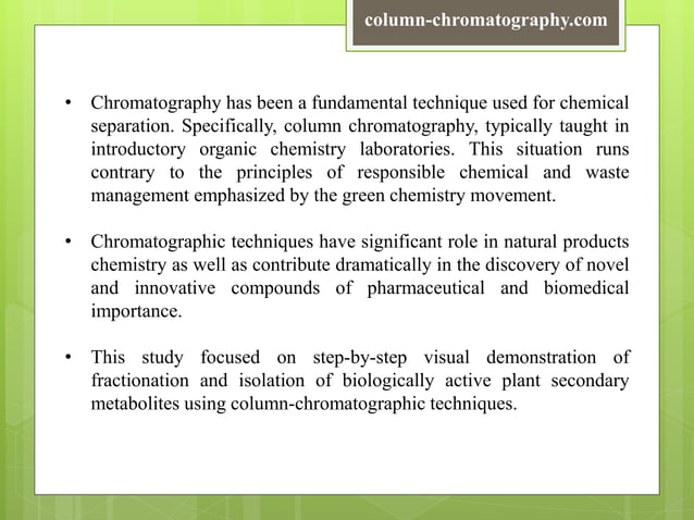 Isolation Of Bioactive Compounds From Medicinal Plants Pptx