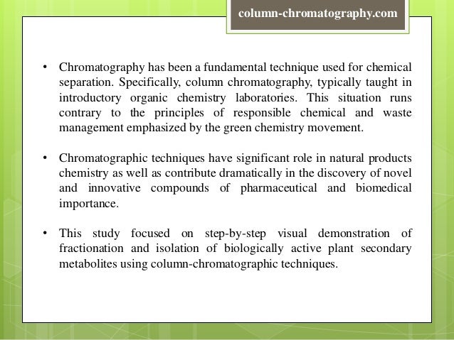 Isolation Of Bioactive Compounds From Medicinal Plants