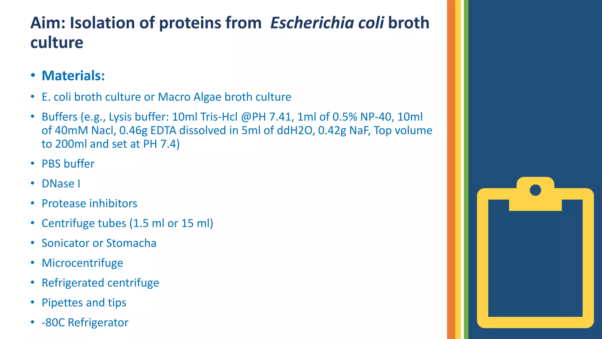 Isolation of cellular Proteins.pptx | Biological Sciences | Science