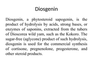isolation of diosgenin from dioscorea[5933].pptx