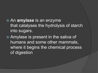 Isolation of enzyme amylase its properties and catalytic properties | PPT