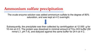 Isolation of enzyme and their assay | PPTX