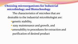 Isolation of industrial microorganisms | PPTX