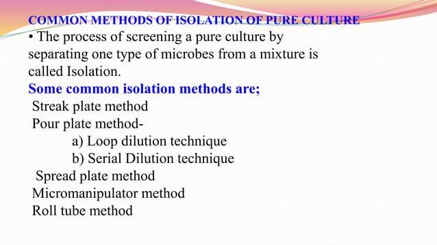Isolation of industrial microorganisms | PPTX | Biological Sciences ...