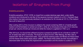 Isolation of milk clotting enzymes | PPT