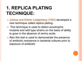 Isolation of mutants | PPTX