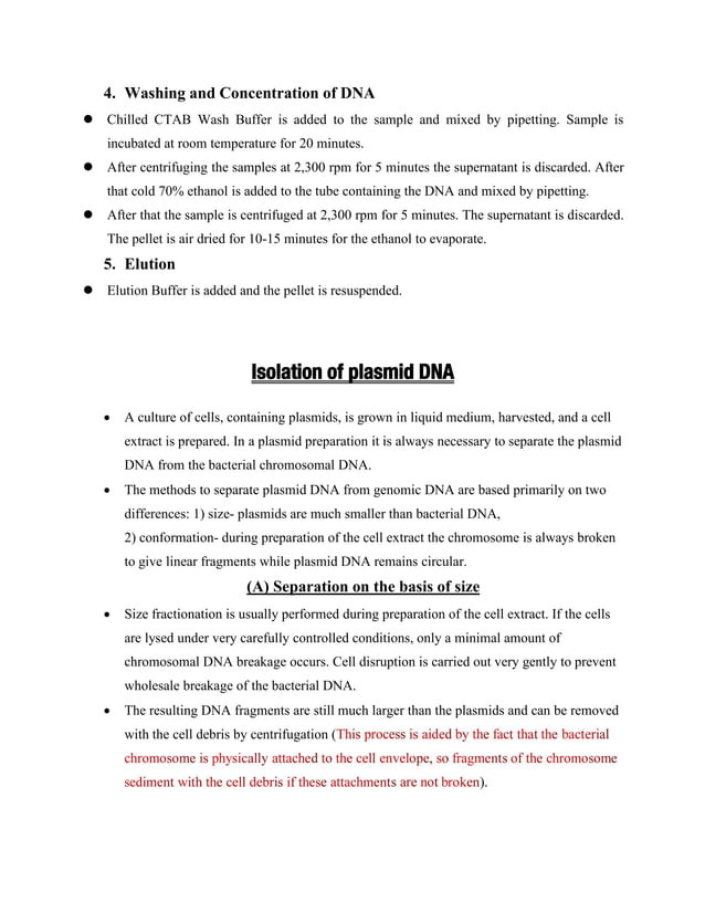 Isolation of DNA | PDF