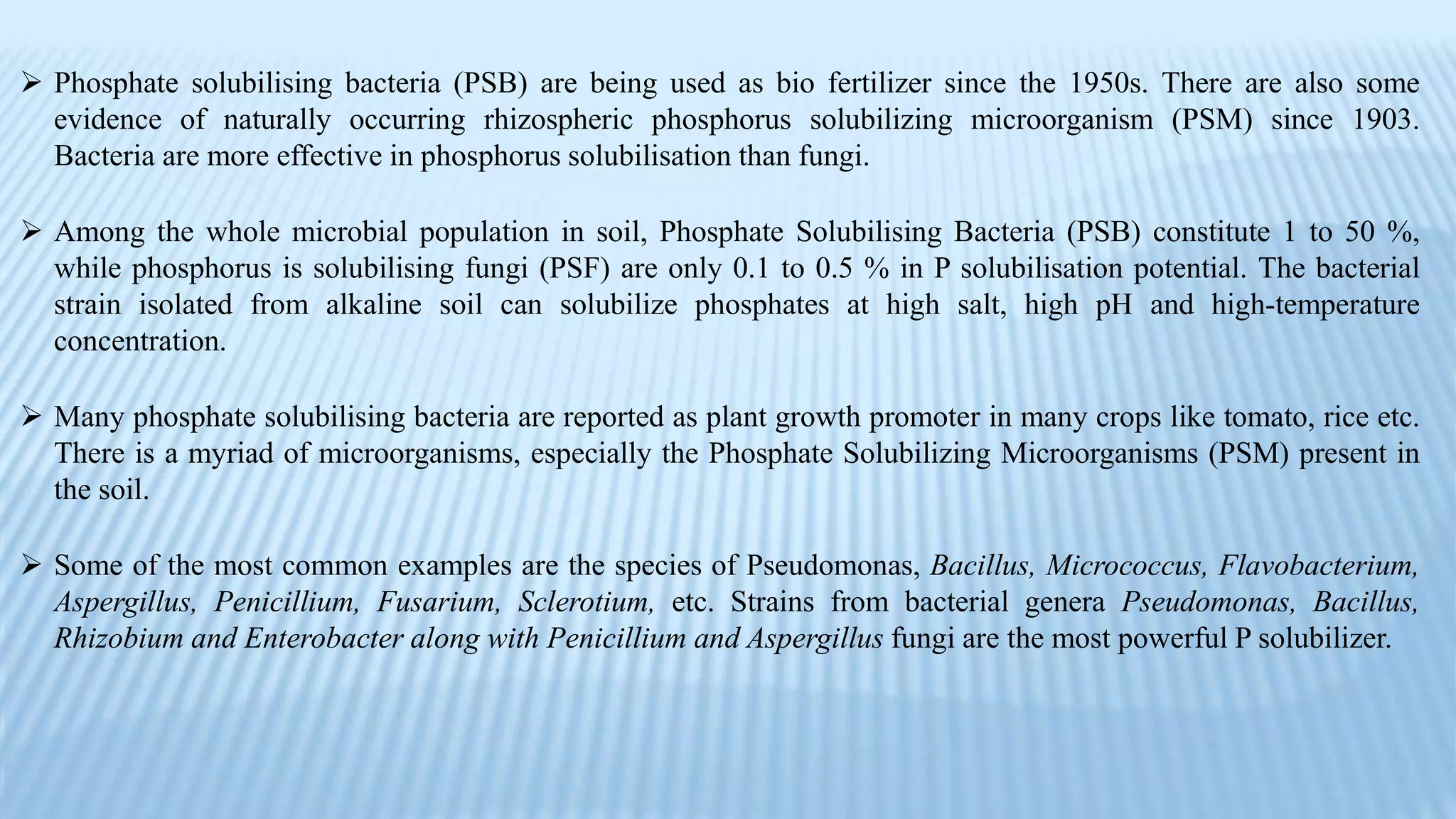 Isolation of phosphate solubilizing bacteria (PSB) from soil Likhith K | PPTX