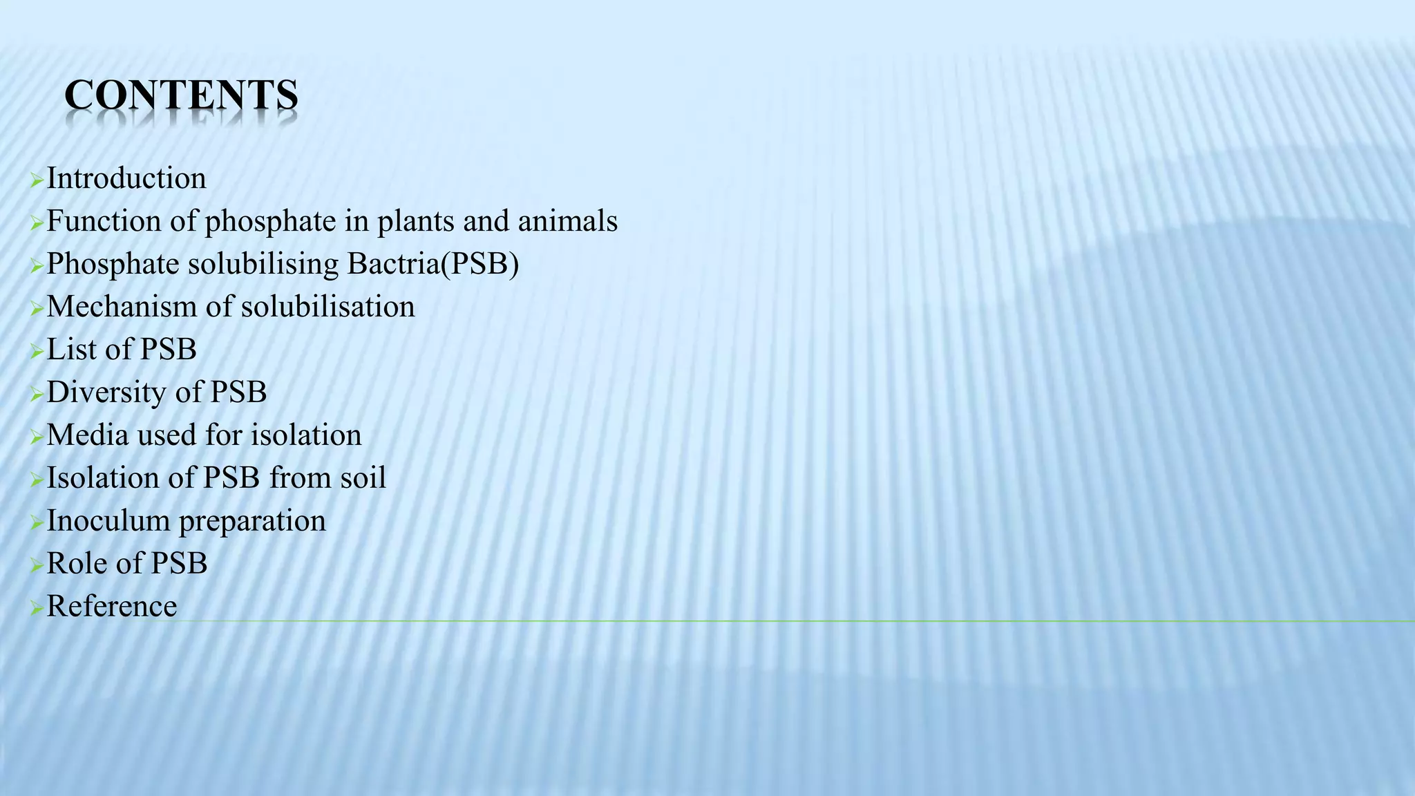 Isolation of phosphate solubilizing bacteria (PSB) from soil Likhith K | PPTX