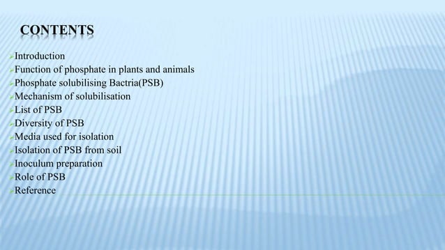 Isolation of phosphate solubilizing bacteria (PSB) from soil Likhith K ...