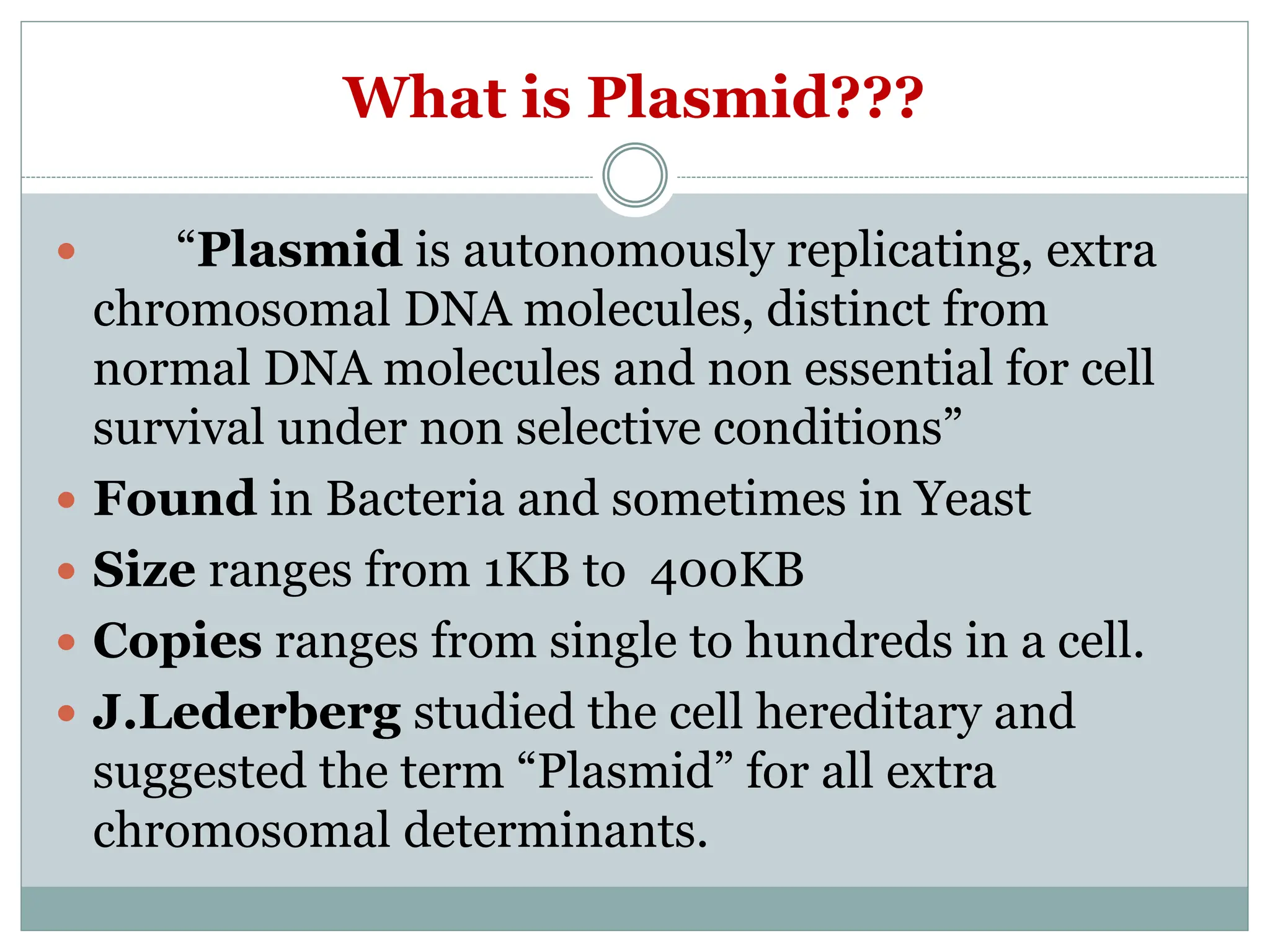 Isolation of Plasmid, isolation of plasmidspptx | PPT