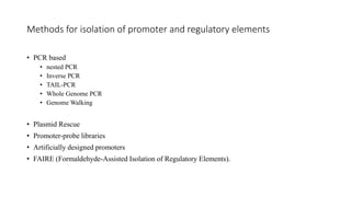 Isolation of promoter and other regulatory elements.pptx