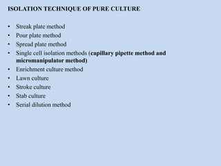 Isolation of pure culture | PPT