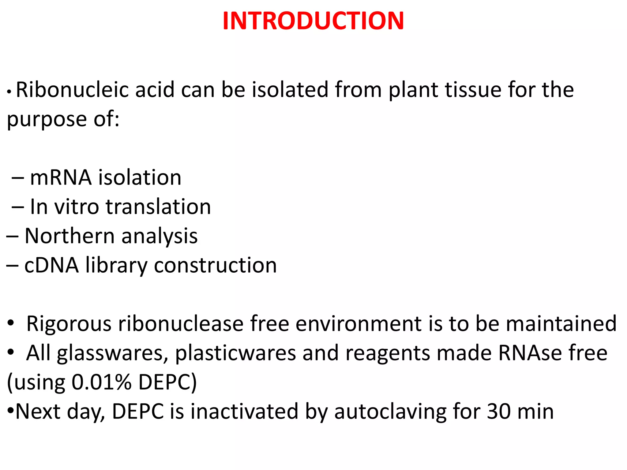 Isolation of RNA | PPTX