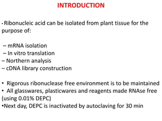 Isolation of RNA | PPTX