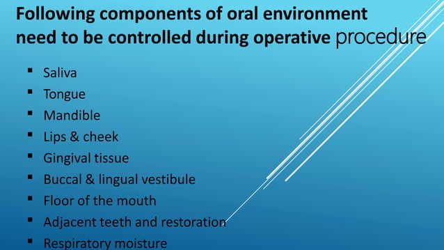 Isolation of the operative field | PPTX | Dental Health | Diseases and ...