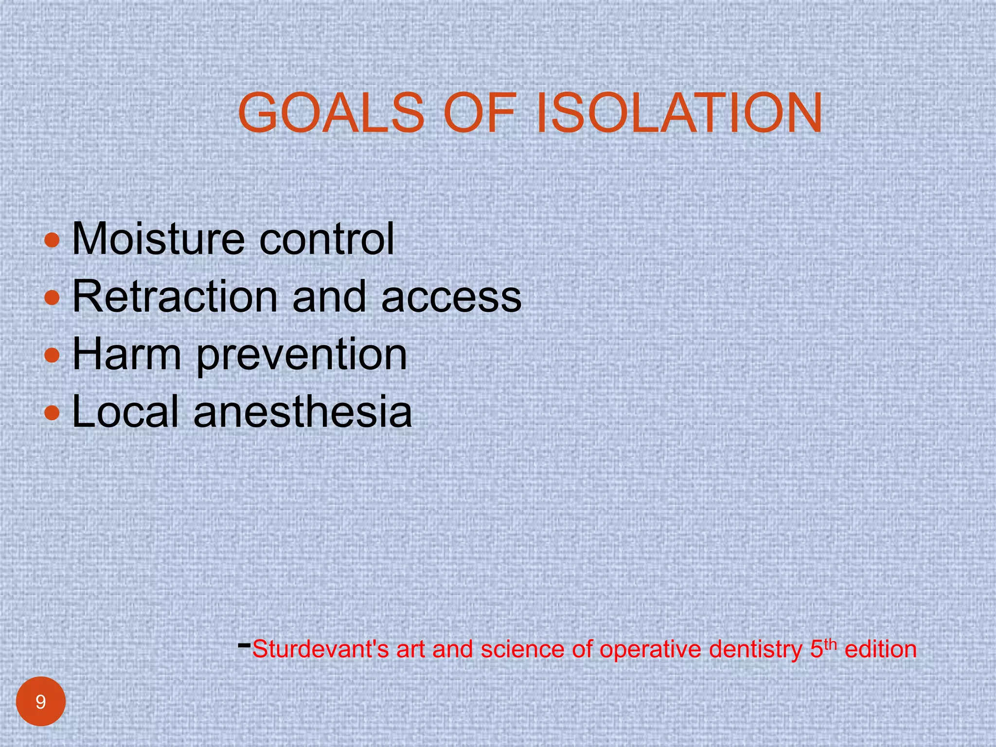 Isolation of the operative field | PPTX