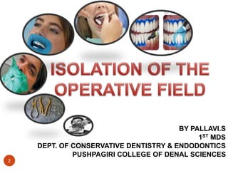 Isolation of the operative field | PPTX