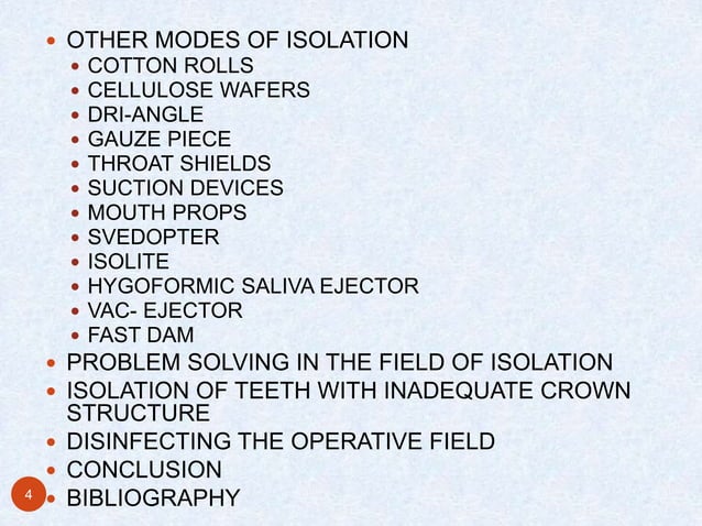 Isolation of the operative field | PPTX