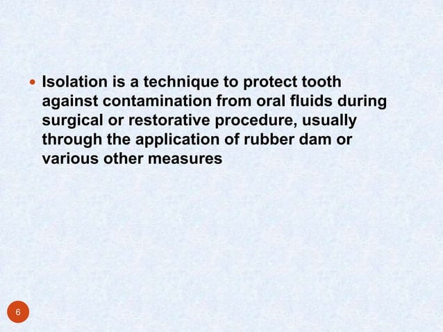 Isolation of the operative field | PPTX