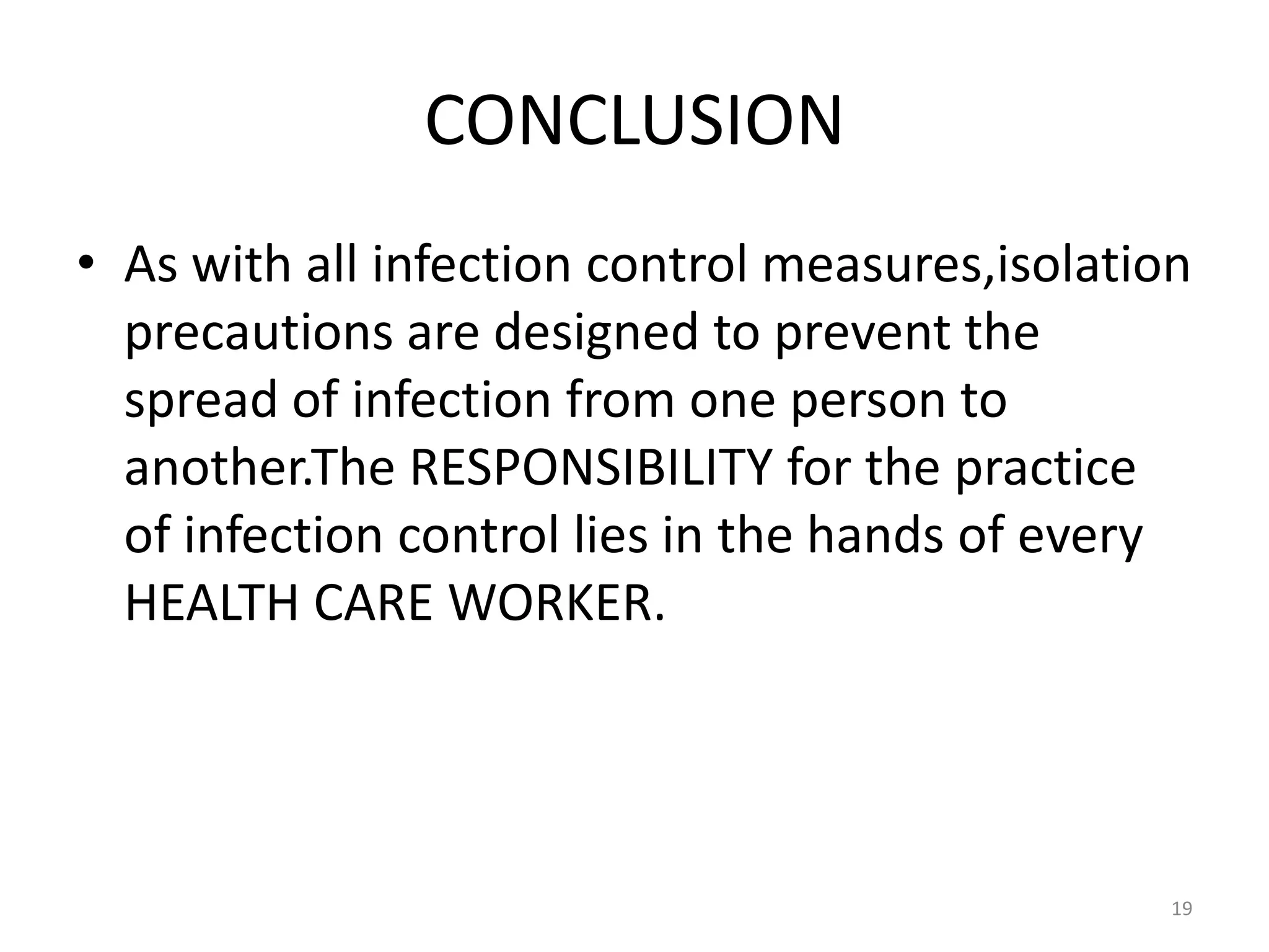 Isolation precautions | PPTX