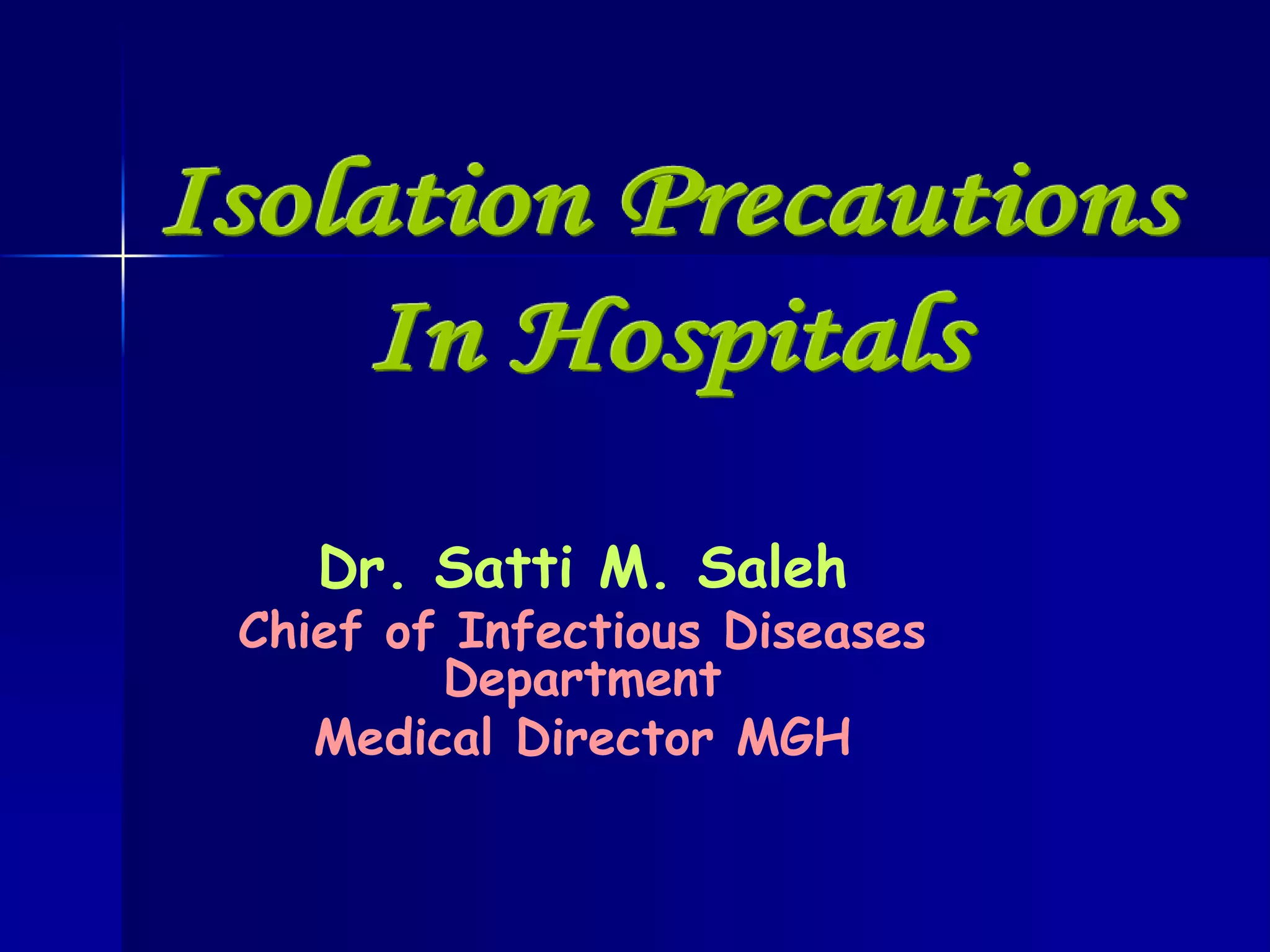 Isolation precautions | PPSX