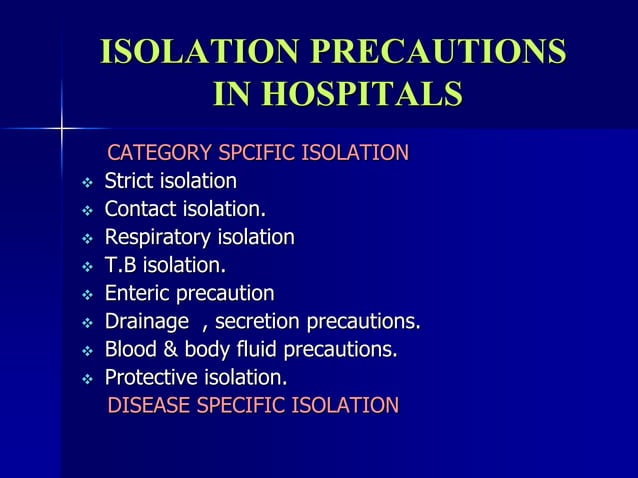 Isolation precautions | PPSX